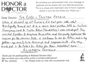 Compliments for Our Doctors - Crouse Health