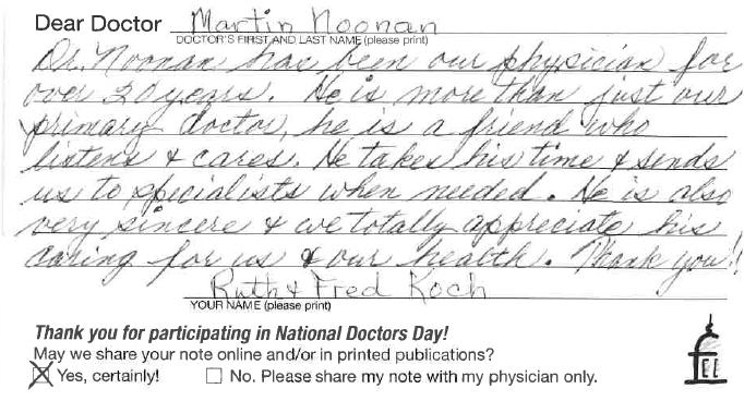 Compliments for Our Doctors - Crouse Health